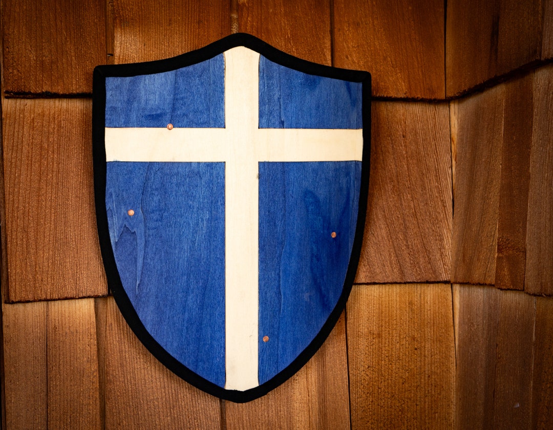 Handmade 18" Toy Medieval Heater Shield for Costume for Play or Wall ...