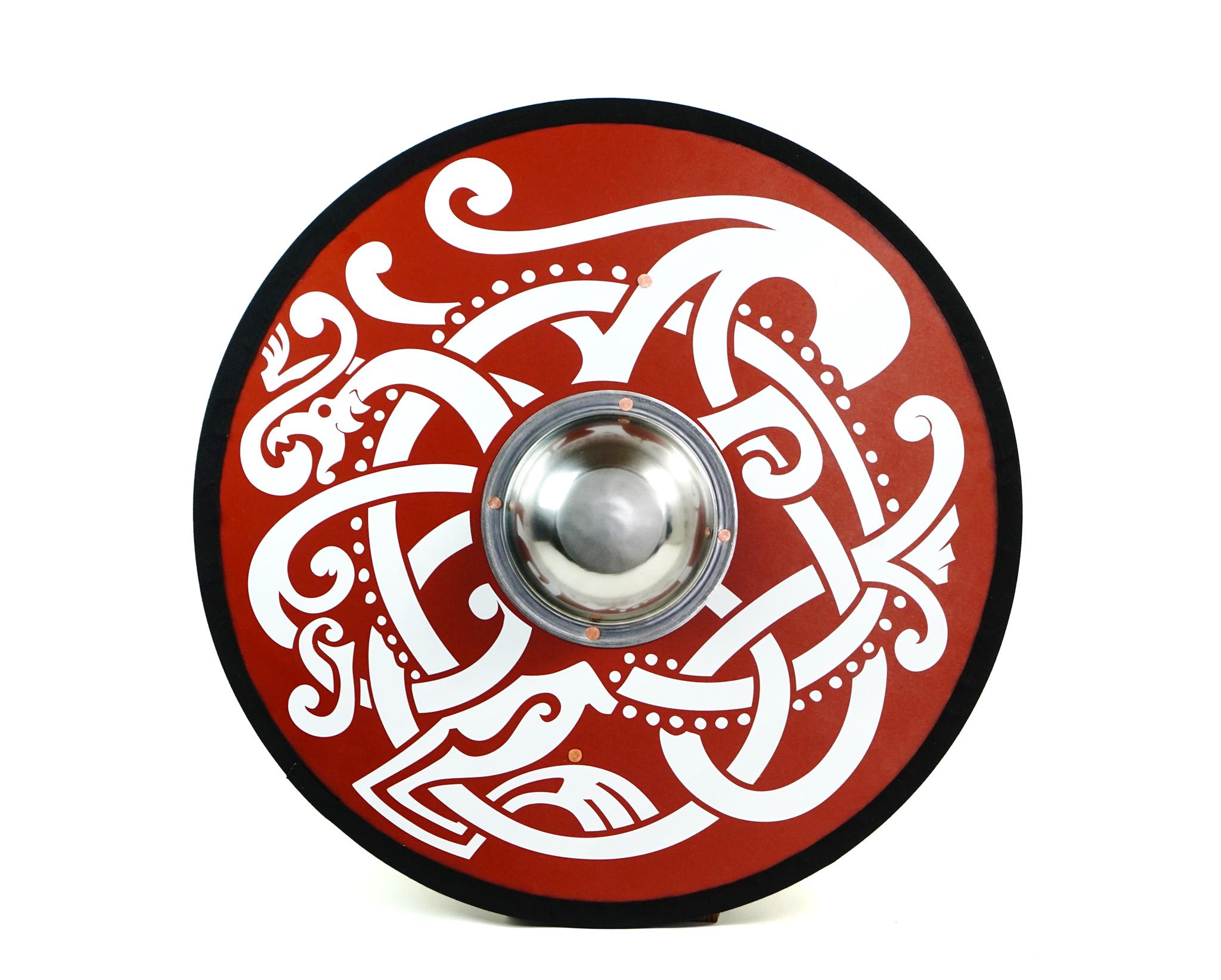 Wooden Toy Viking Shield With Real Steel Boss and Norse Knotwork Design ...