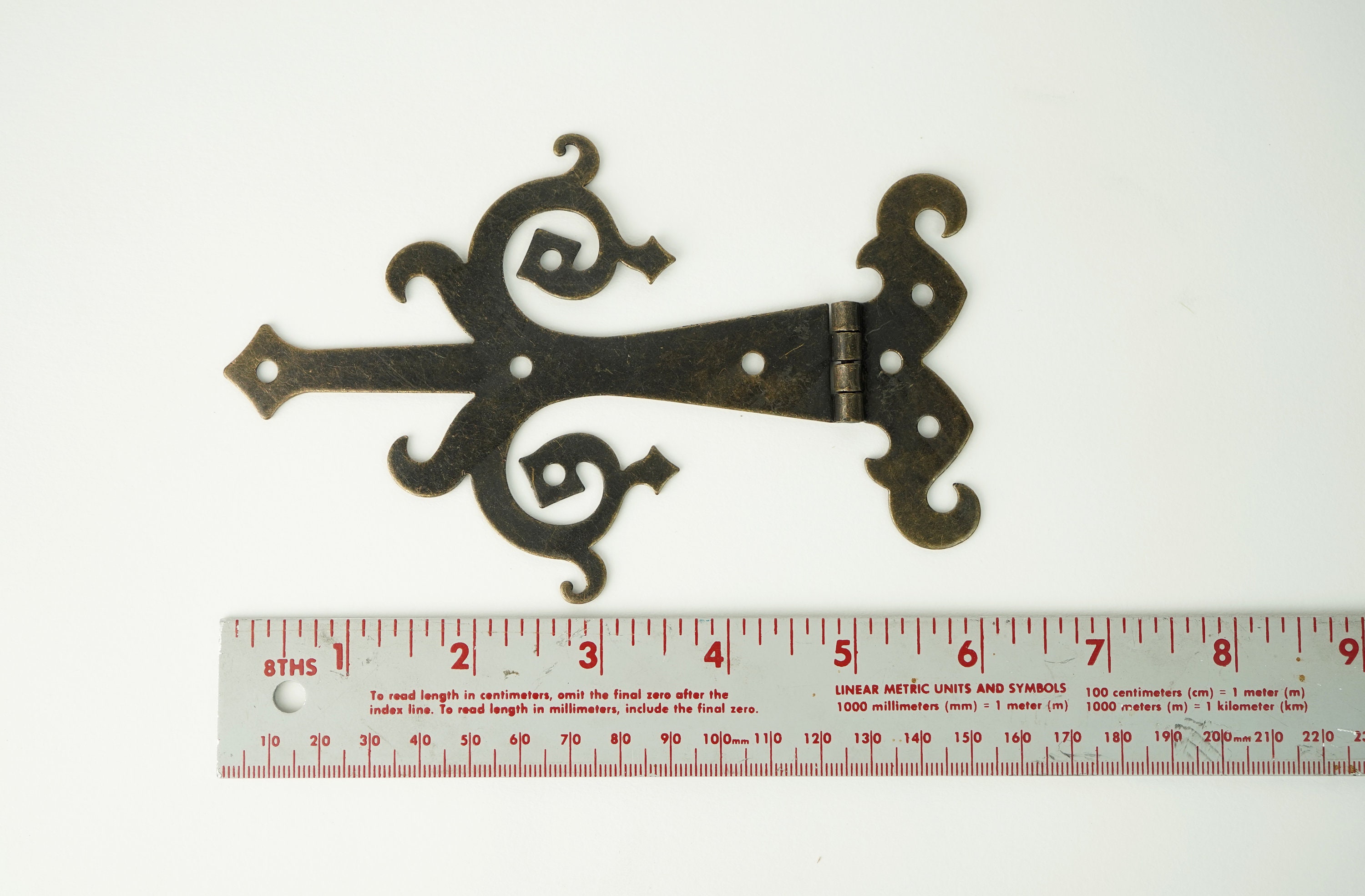 6" Medieval Bronze Finish Strap Hinges for Cabinets, Chests, and More ...
