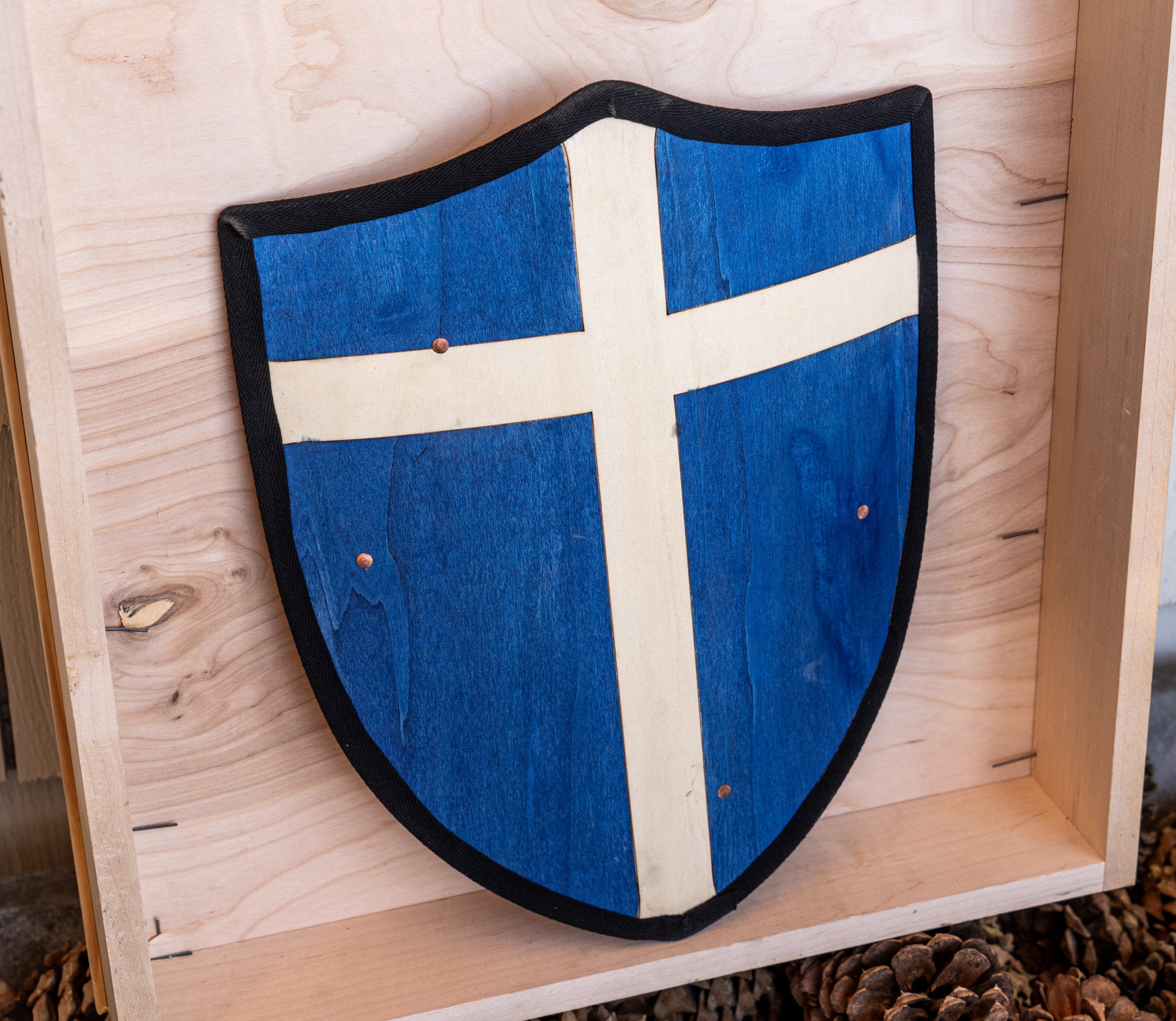 Handmade 18" Toy Medieval Heater Shield for Costume for Play or Wall ...