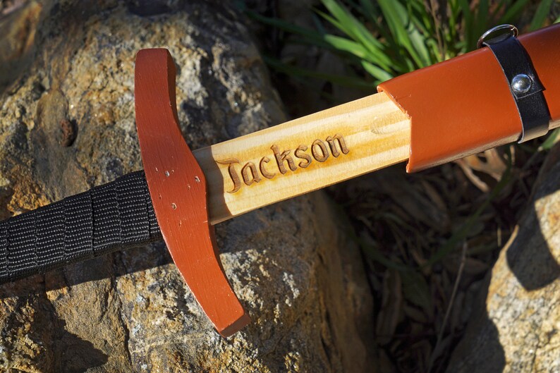 Wooden Toy Sword With Sheath No Finish Color or Stain Your - Etsy