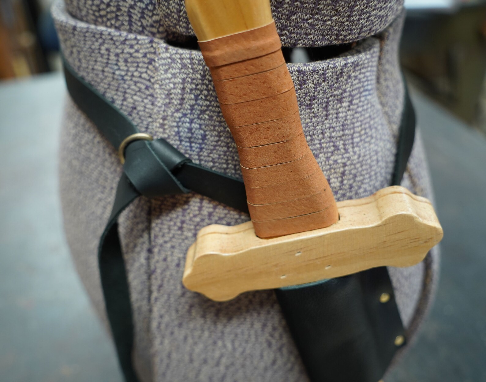 Sturdy Pinewood Sword With Handle Wrap and Belt/Sheath | Etsy