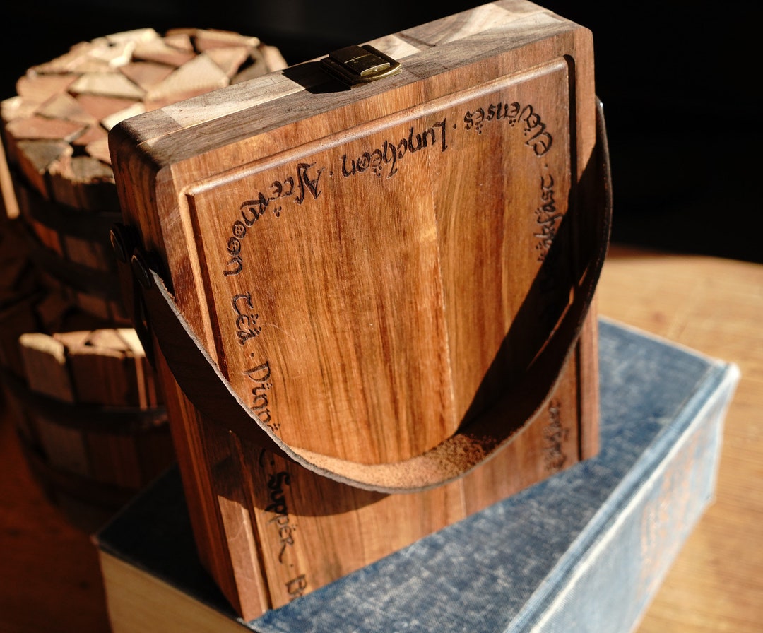 Leather Handle Hobbit Meals Acacia Wood Folding Travel Cutting Board ...