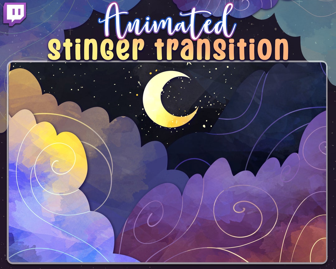 ANIMATED Starlit Skies Stinger Transition Streamer Transition Stream ...