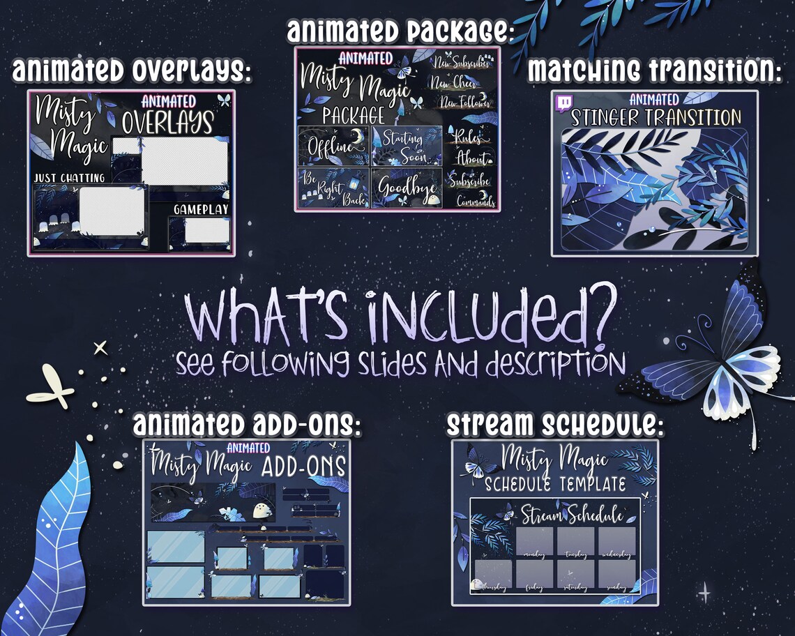 ENTIRE ANIMATED Misty Magic Theme Set Twitch Streamer Bundle - Etsy