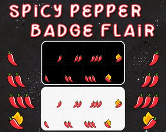 SPICY Emotes and Sub Badge Pack for Twitch and Discord Chili - Etsy
