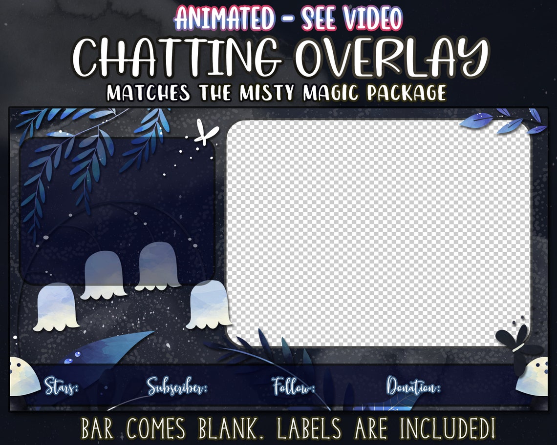 ANIMATED Misty Magic Twitch Overlays Streamer Scenes Panels | Etsy