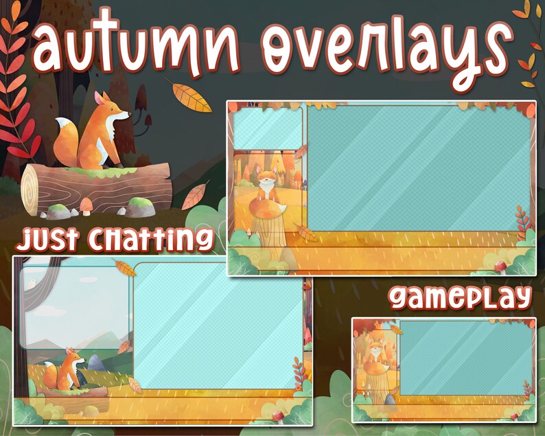 Autumn Overlays Twitch Streamer Scenes & Overlays Fall - Etsy