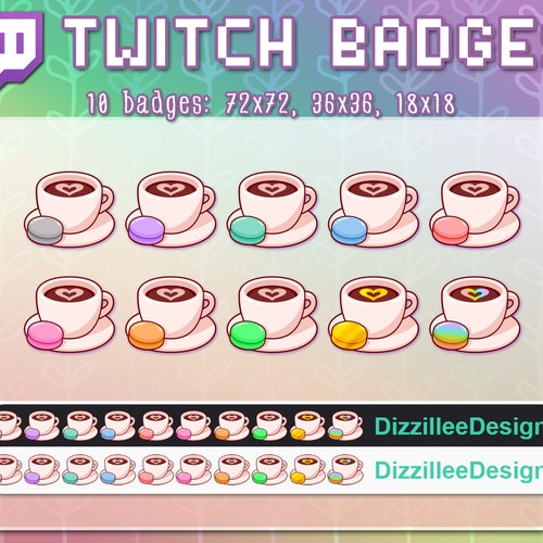 Coffee Twitch Badges Cafe Bit Badges Twitch Cheer Badges Etsy