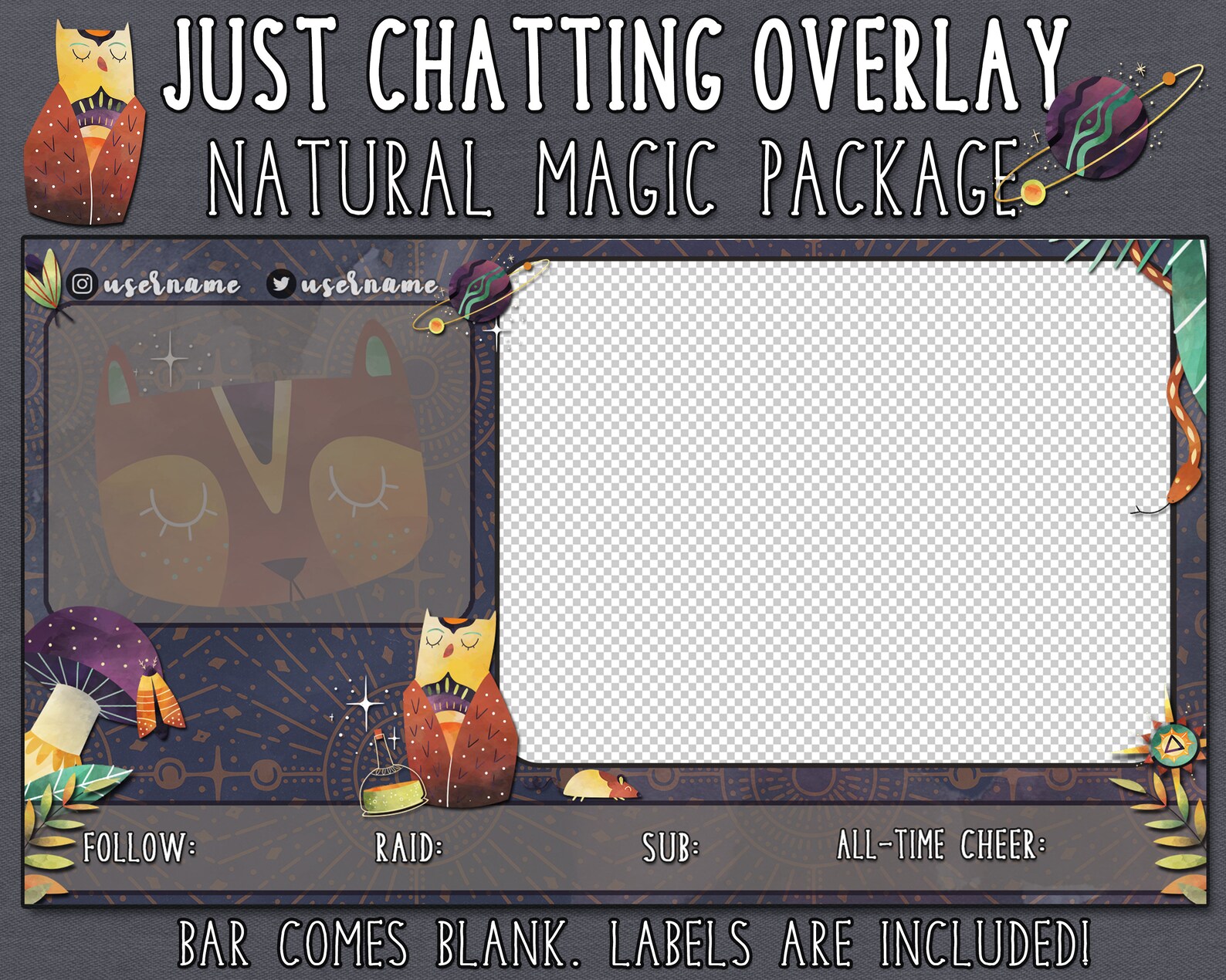Natural Magic Overlays Twitch Streamer Overlays & Scenes - Etsy