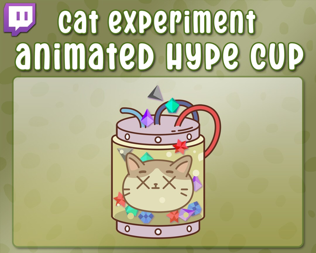 ANIMATED Floating Cat Head Hype Cup Twitch Bit Cup Stream Decorations ...