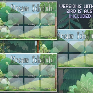 Forest Stream Schedule Twitch Streamer Calendar Plants | Etsy