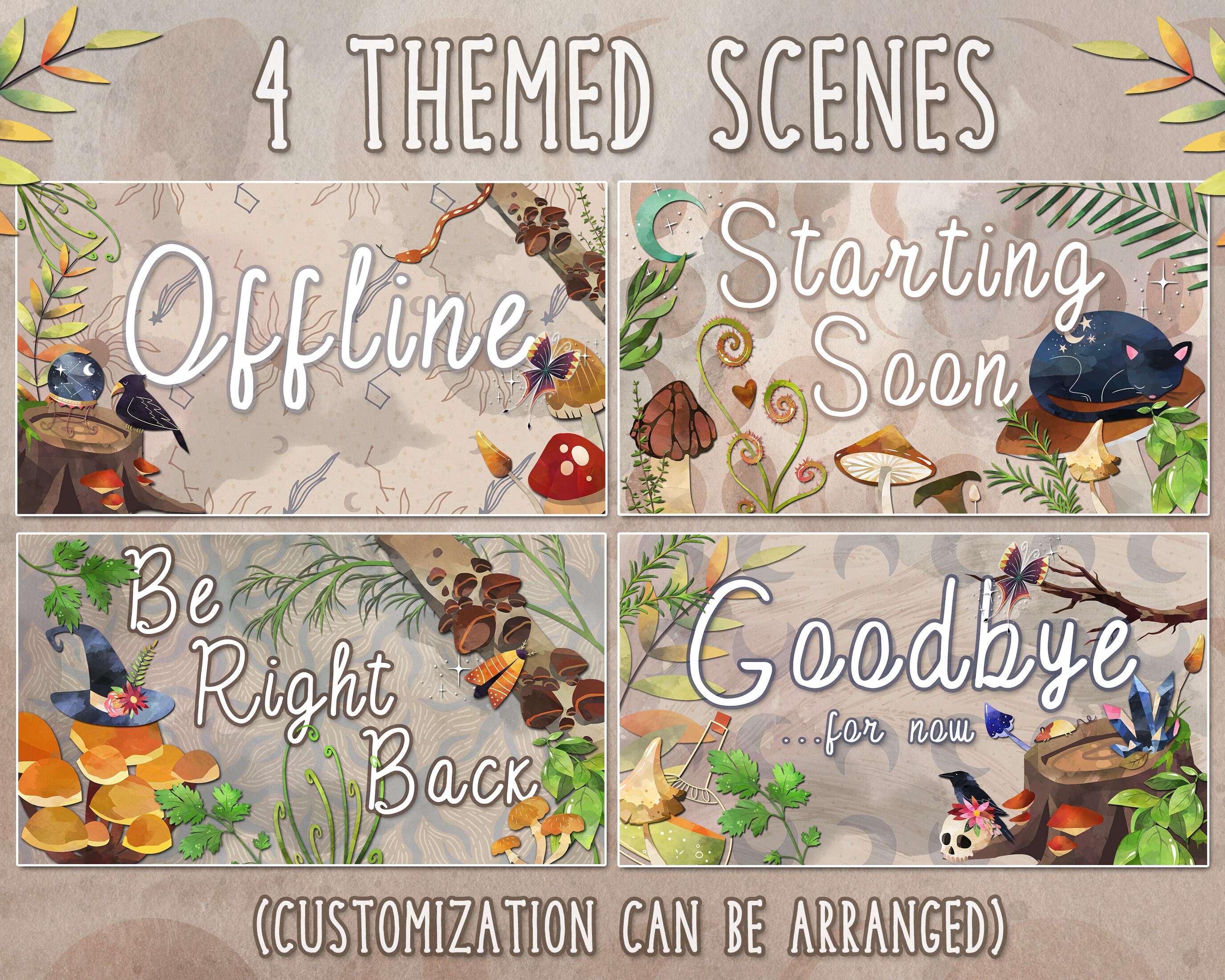 Magic Forest Twitch PACKAGE Streamer Scenes Panels & Alerts | Etsy