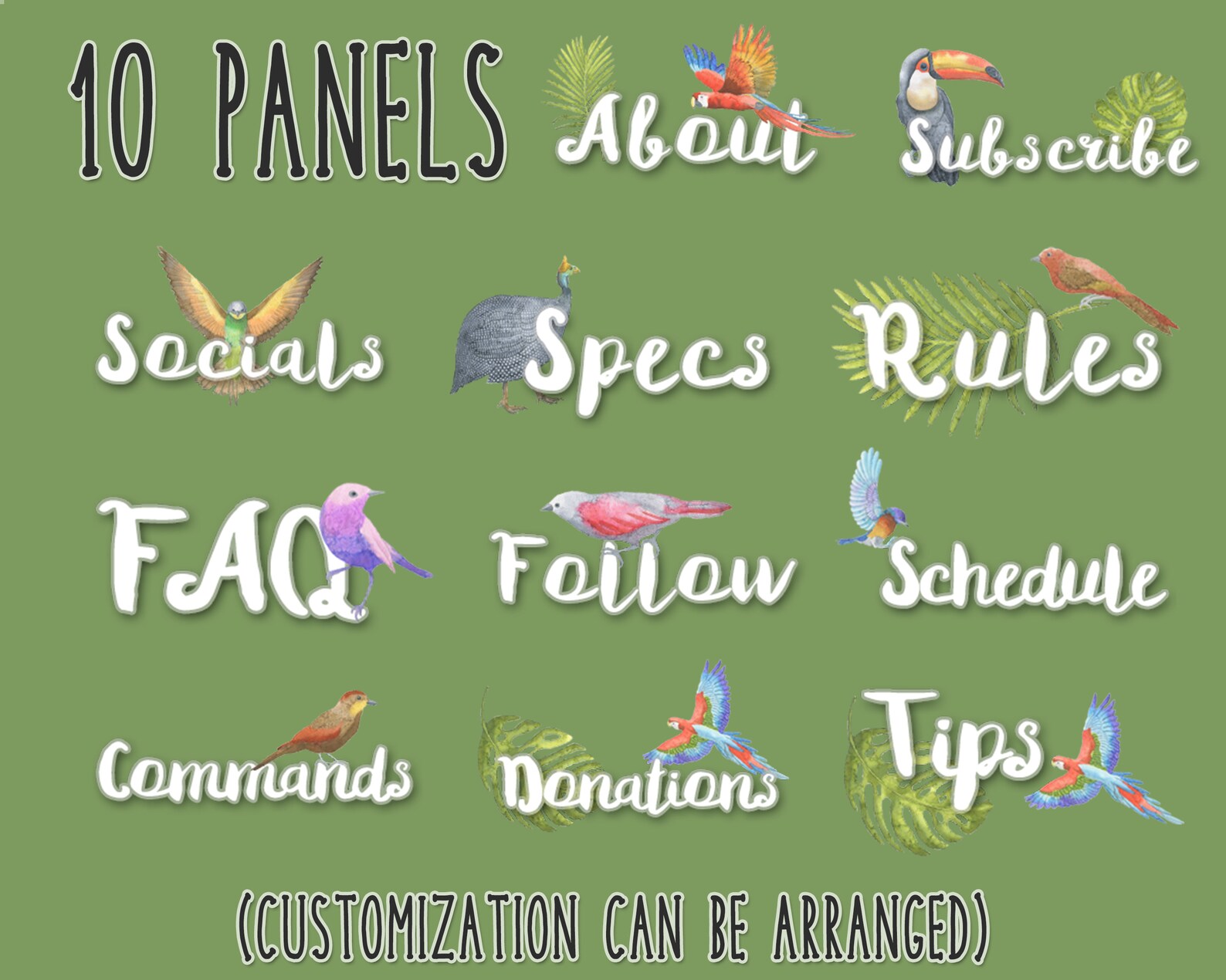 Bird Twitch PACKAGE Streamer Scenes Panels & Alerts - Etsy