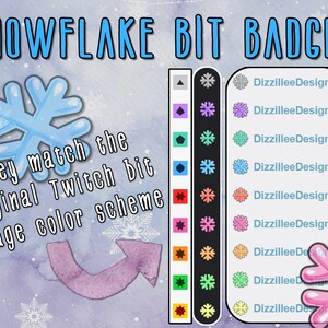 Snowflake Twitch Badges Twitch Bit Badges Twitch Cheer Badges Twitch ...