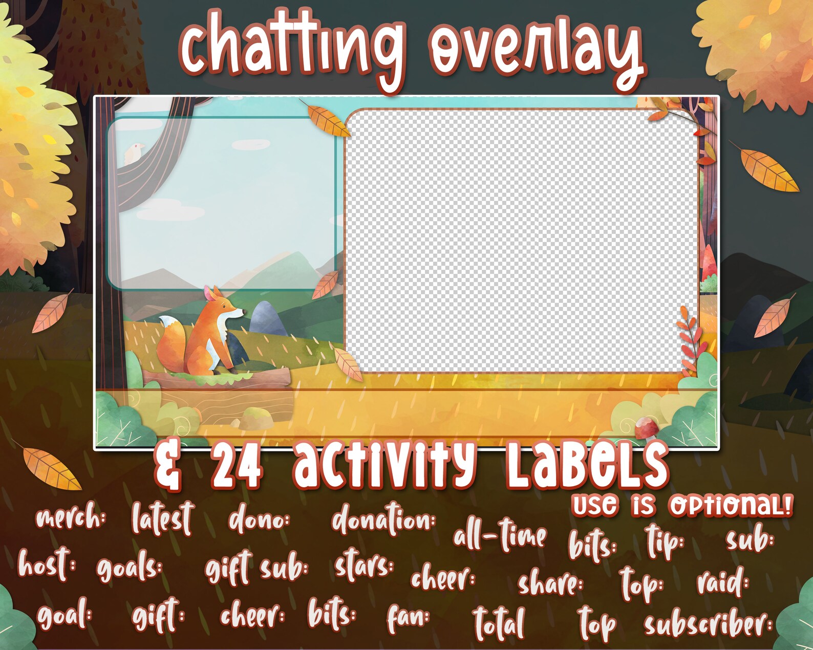 Autumn Overlays Twitch Streamer Scenes & Overlays Fall - Etsy