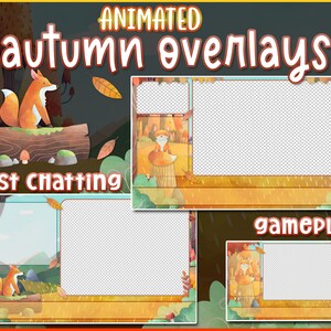 ANIMATED Autumn Overlays Twitch Streamer Overlays Fall - Etsy