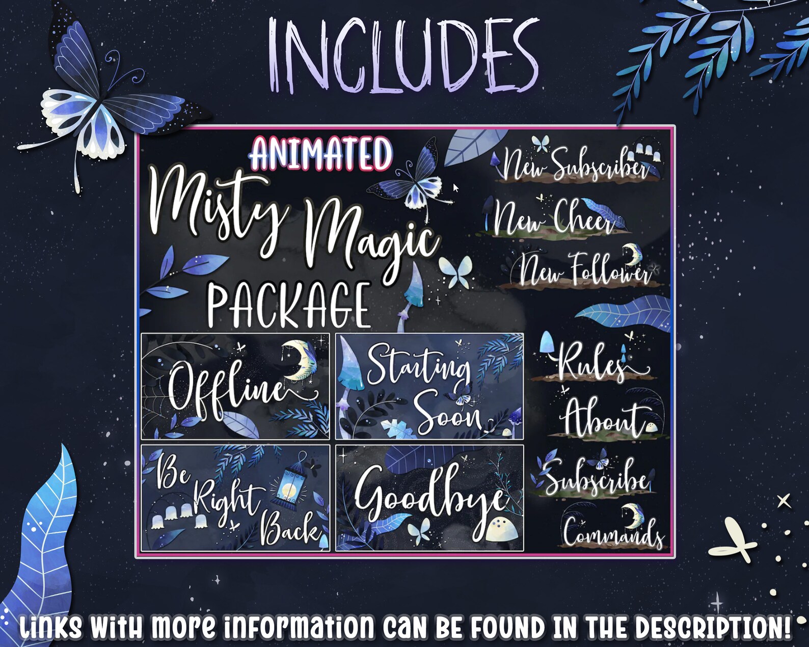 ENTIRE ANIMATED Misty Magic Theme Set Twitch Streamer Bundle - Etsy