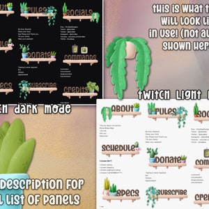 22 Plant Friends Shelf Panels Twitch Streamer Panels Twitch Panels ...