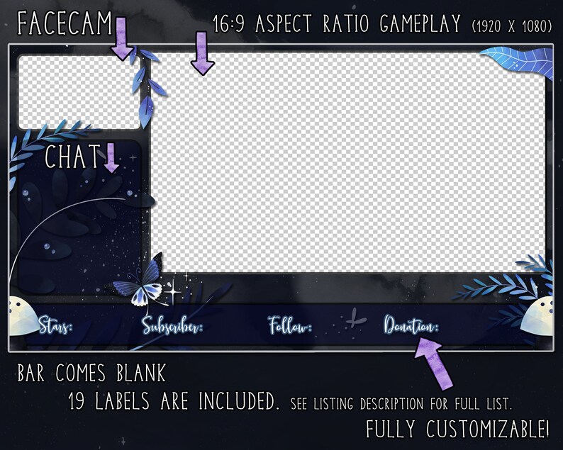 ANIMATED Misty Magic Twitch Overlays Streamer Scenes Panels | Etsy