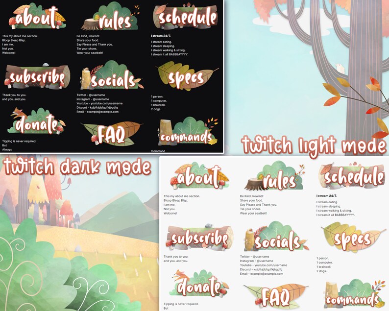ANIMATED Autumn Twitch PACKAGE Streamer Scenes Panels & - Etsy
