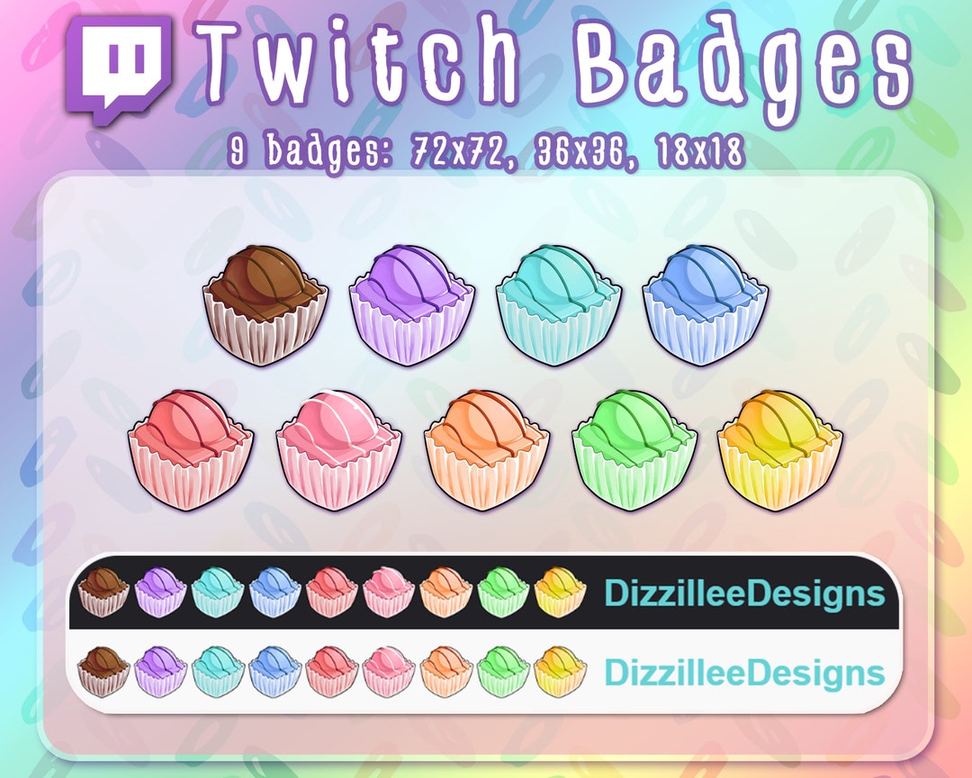 Chocolate Twitch Badges Twitch Bit Badges Twitch Cheer Badges Twitch ...