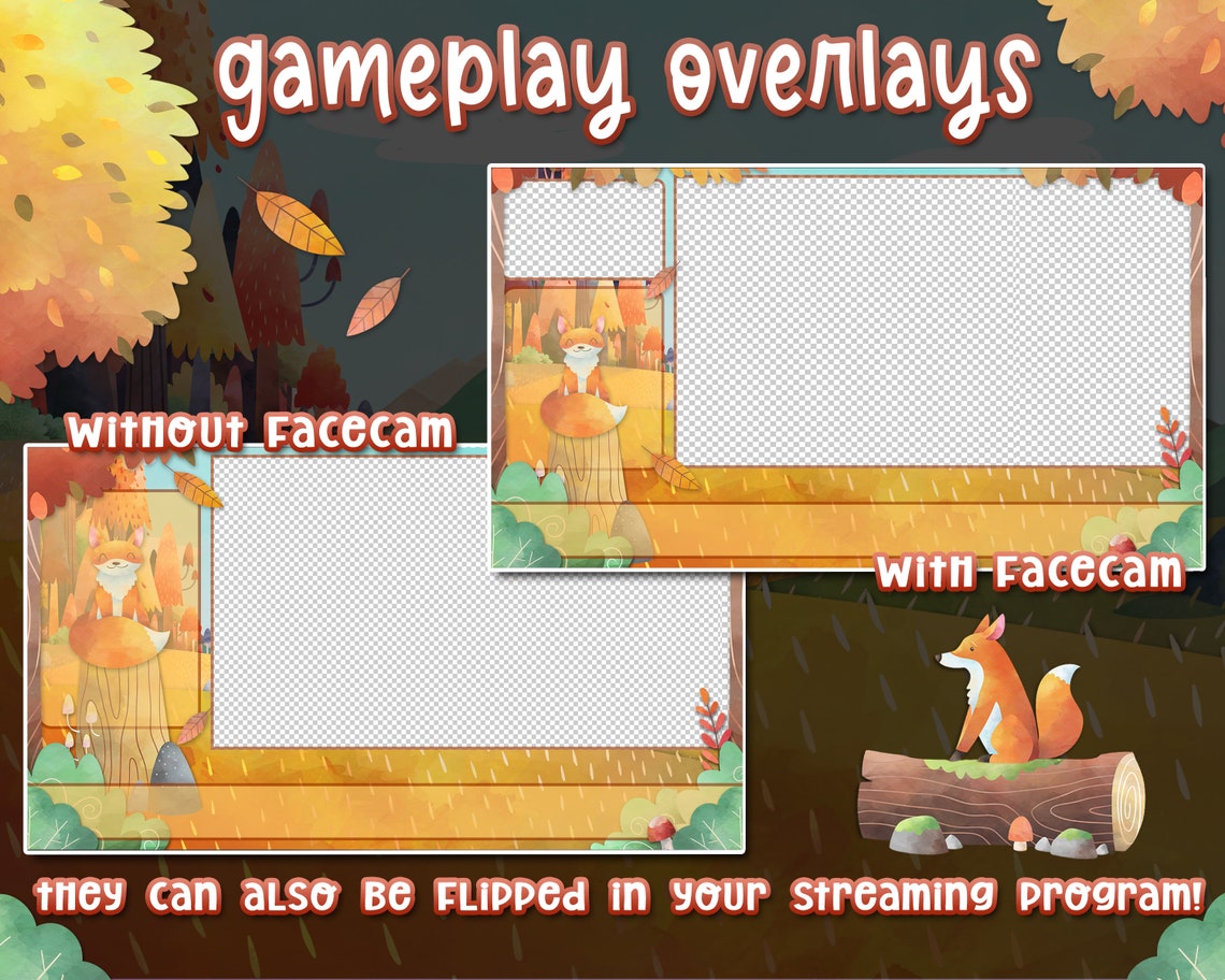 Autumn Overlays Twitch Streamer Scenes & Overlays Fall - Etsy
