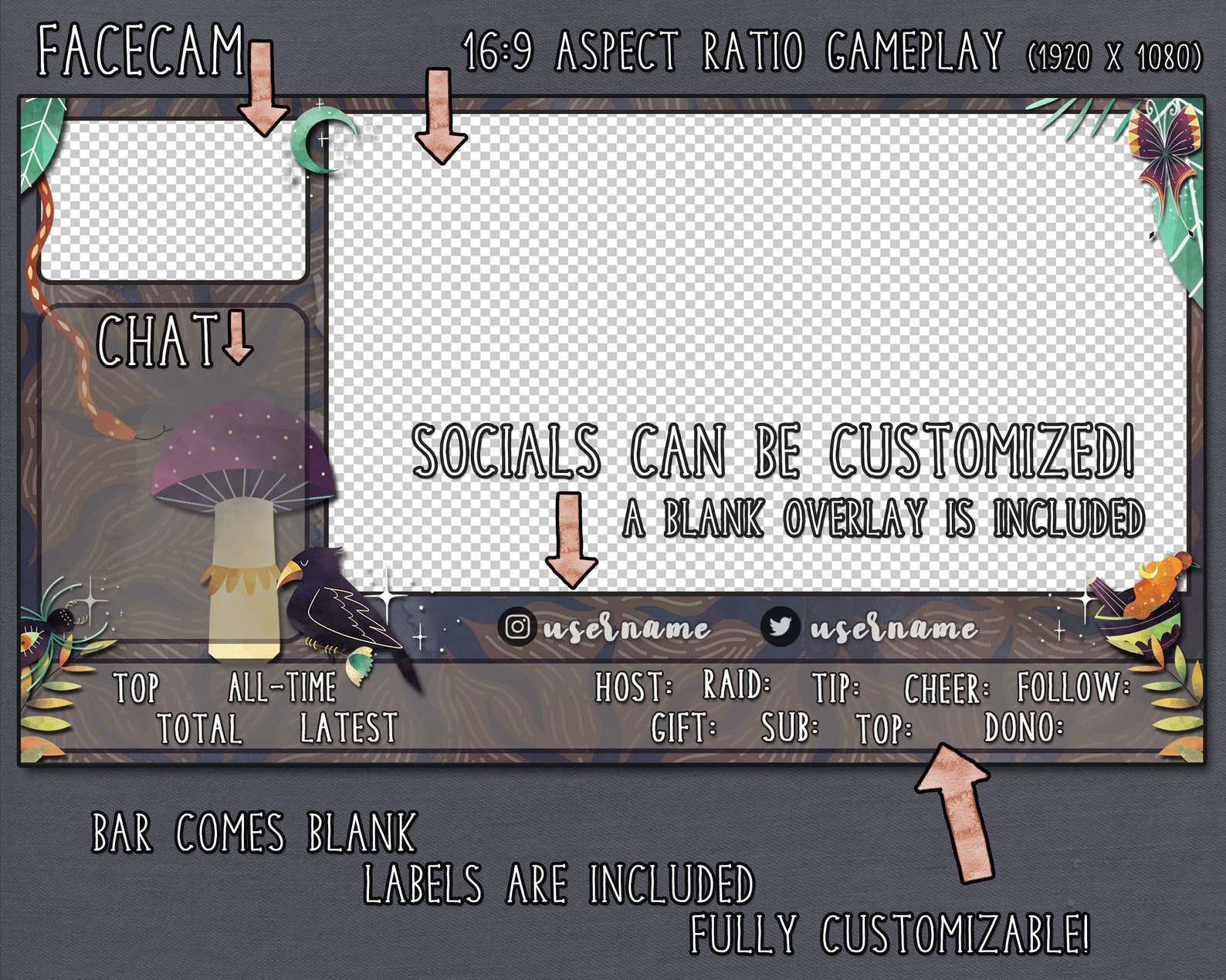 Natural Magic Overlays Twitch Streamer Overlays & Scenes - Etsy