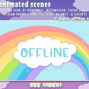 ANIMATED Rainbow Skies Scenes Animated Twitch Scenes Pride Rainbow ...