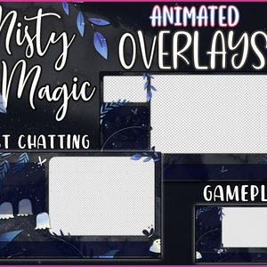 ANIMATED Misty Magic Twitch Overlays Streamer Scenes Panels | Etsy