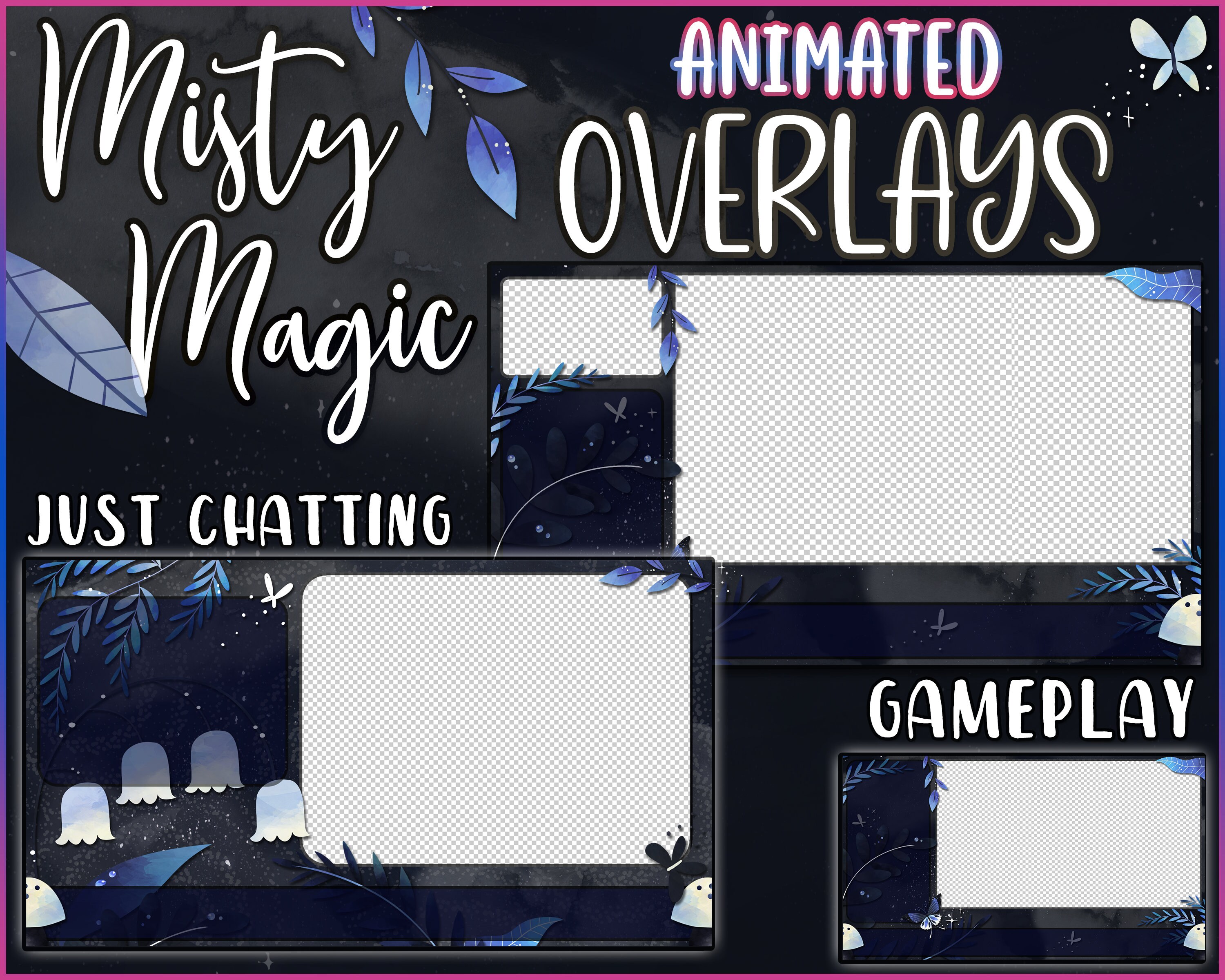 ANIMATED Misty Magic Twitch Overlays Streamer Scenes & - Etsy Canada