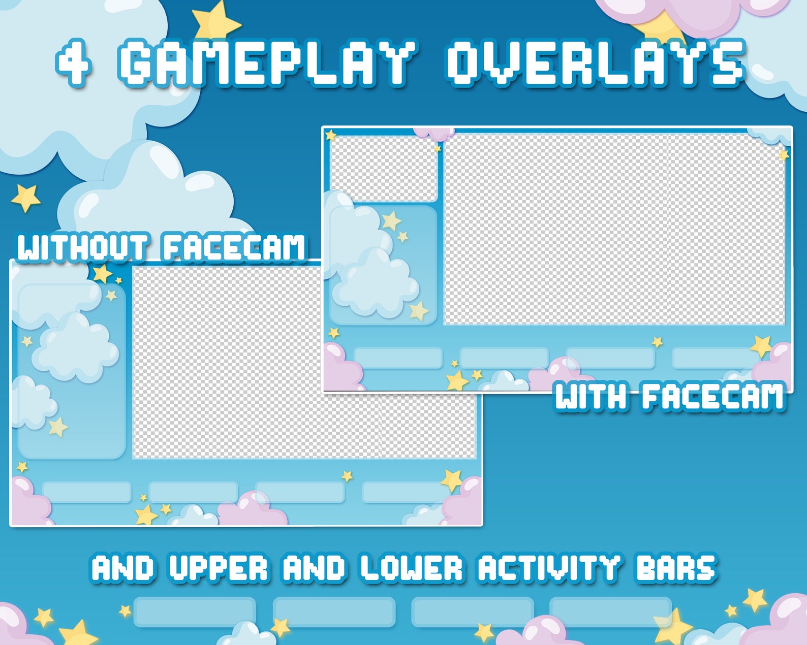 Cute Cloudy Overlays Twitch Streamer Overlays & Scenes - Etsy