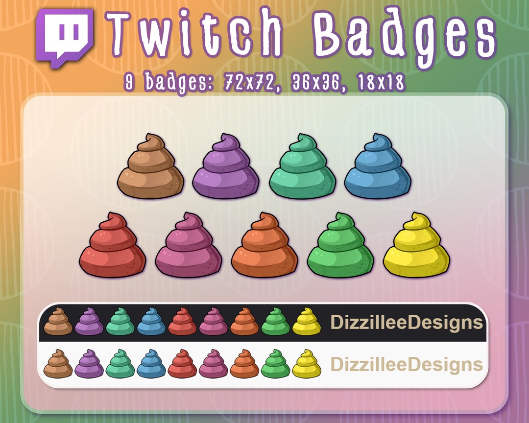 Poop Twitch Badges Twitch Bit Badges Twitch Cheer Badges - Etsy UK