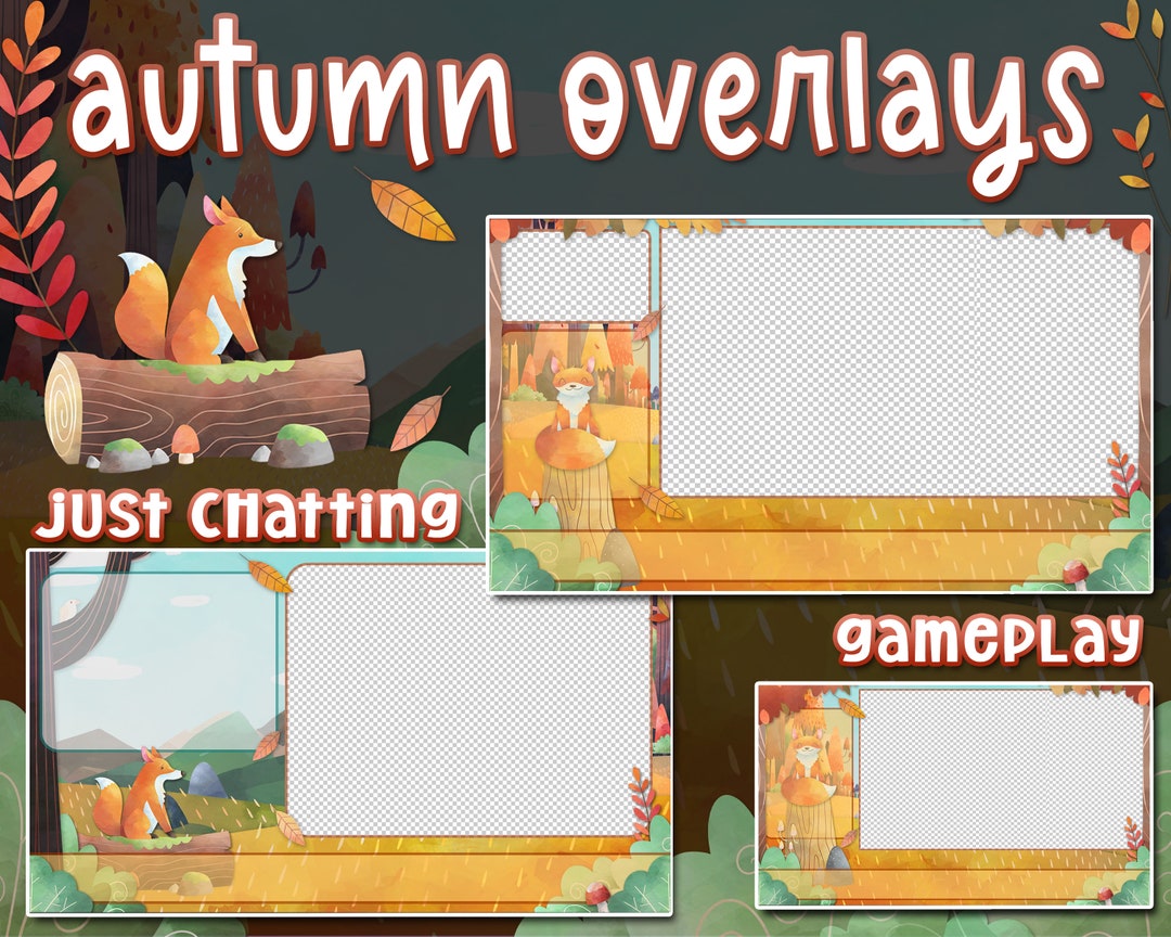 Autumn Overlays Twitch Streamer Scenes & Overlays Fall Leaves Season ...
