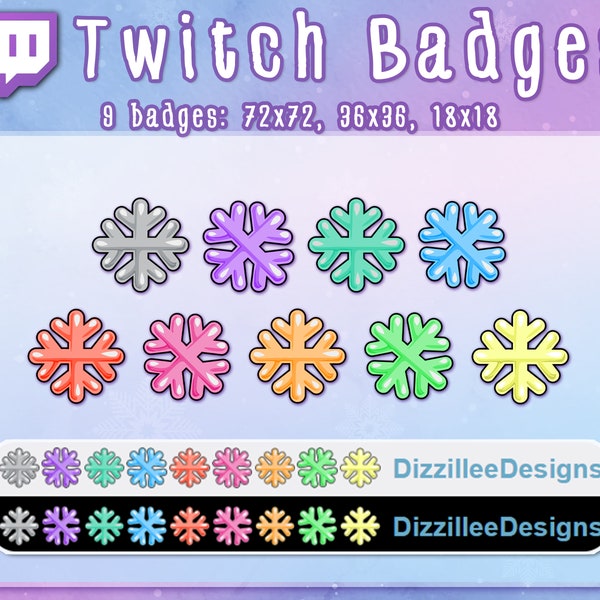 Snowflake Subscriber Badge - Etsy