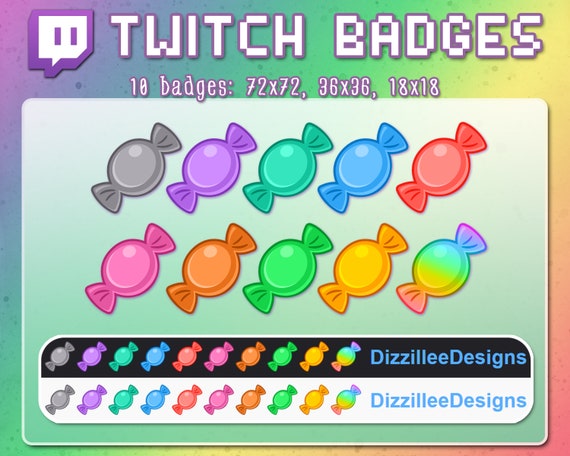 Candy Twitch Badges Candy Bit Badges Sweets Twitch Sub - Etsy