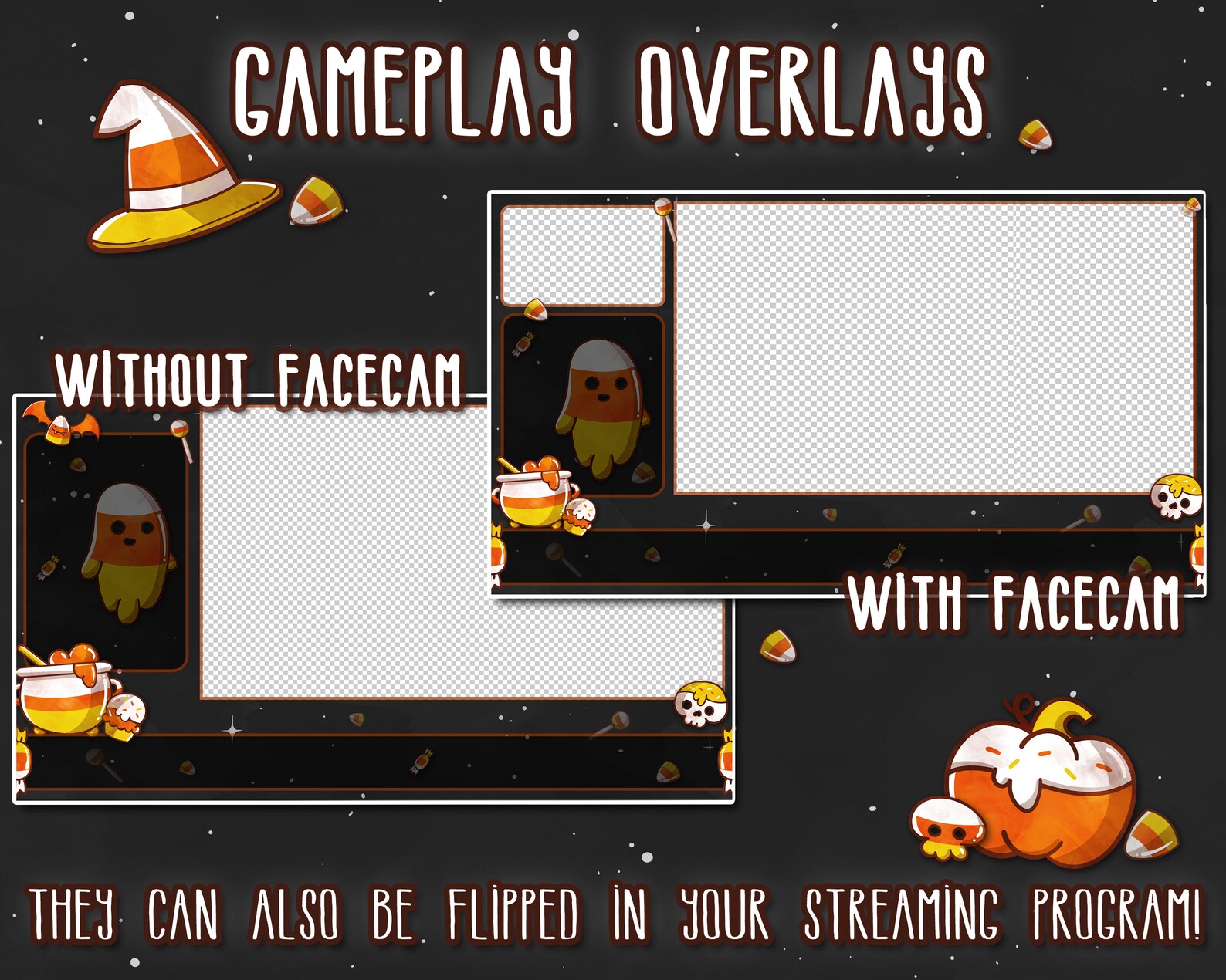 Halloween Ghost Overlays Twitch Streamer Overlays & Scenes | Etsy