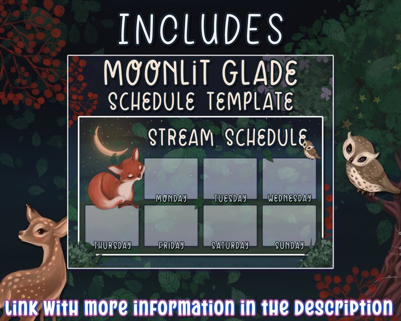 ENTIRE ANIMATED Moonlit Glade Theme Set Streamer Twitch - Etsy