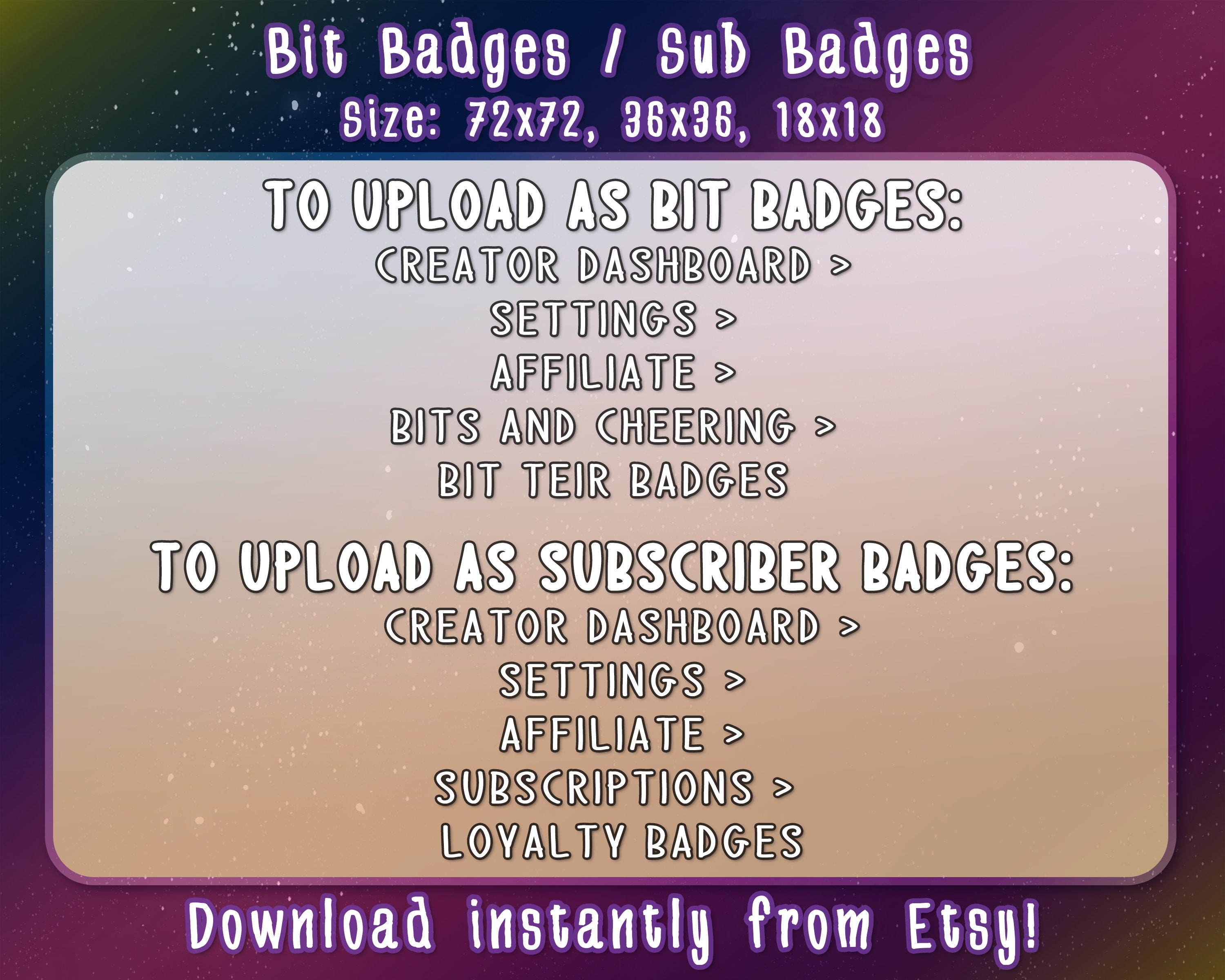 Rainbow Twitch Badges Pastel Twitch Sub Badges Twitch - Etsy