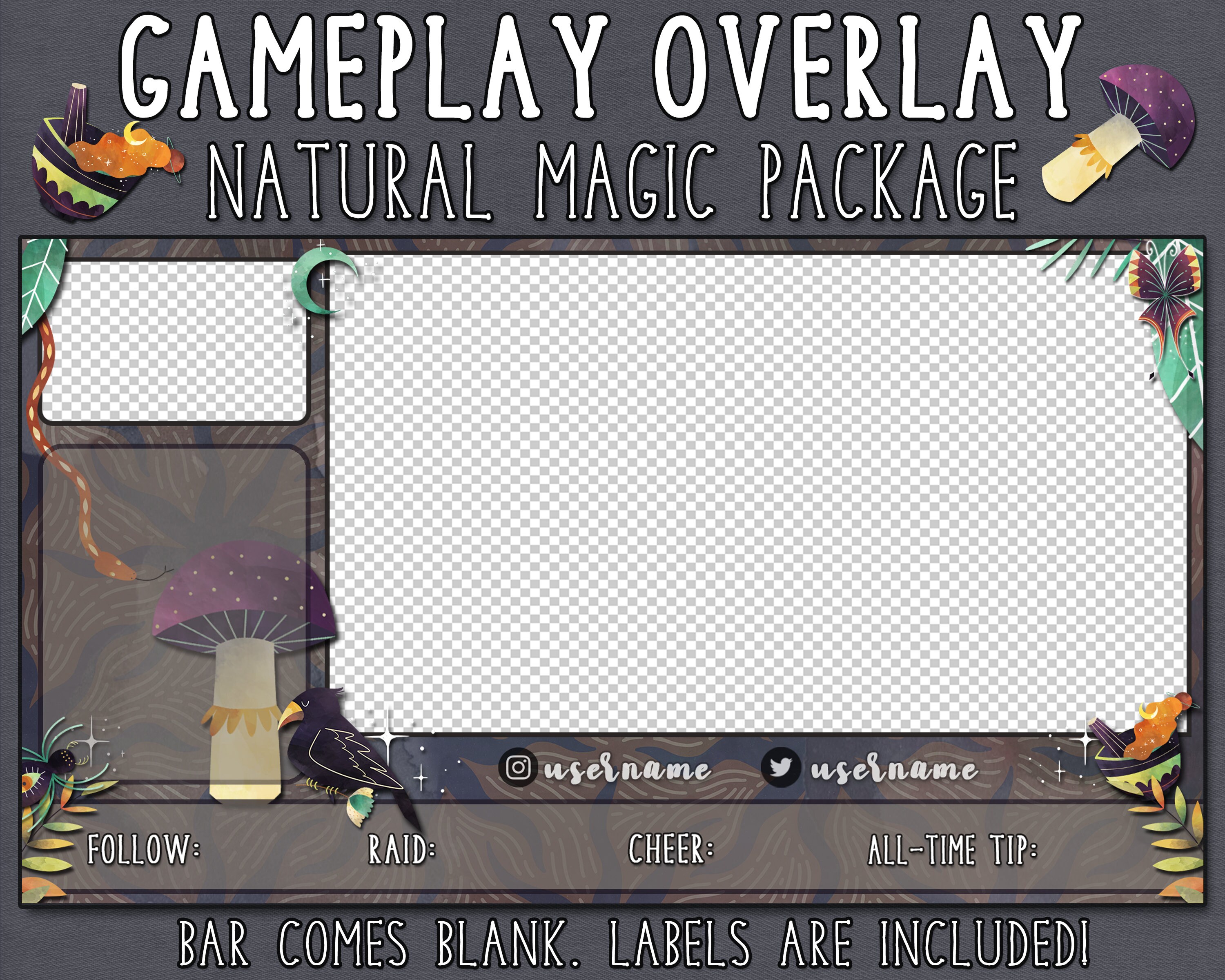 Natural Magic Overlays Twitch Streamer Overlays & Scenes - Etsy