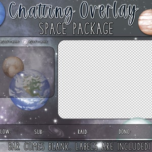 Space Overlays Twitch Streamer Scenes & Overlays Celestial Planets ...