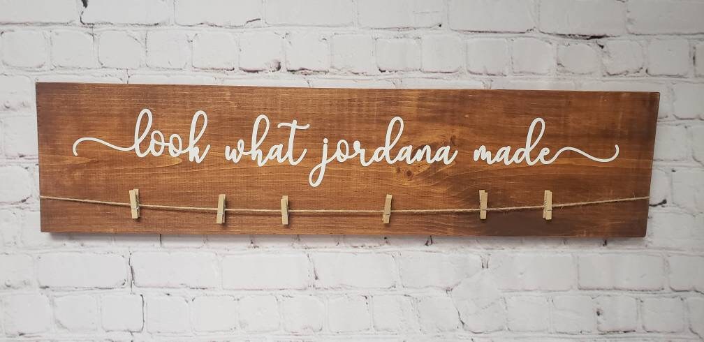 Personalized Artwork Display Wood Sign - Etsy