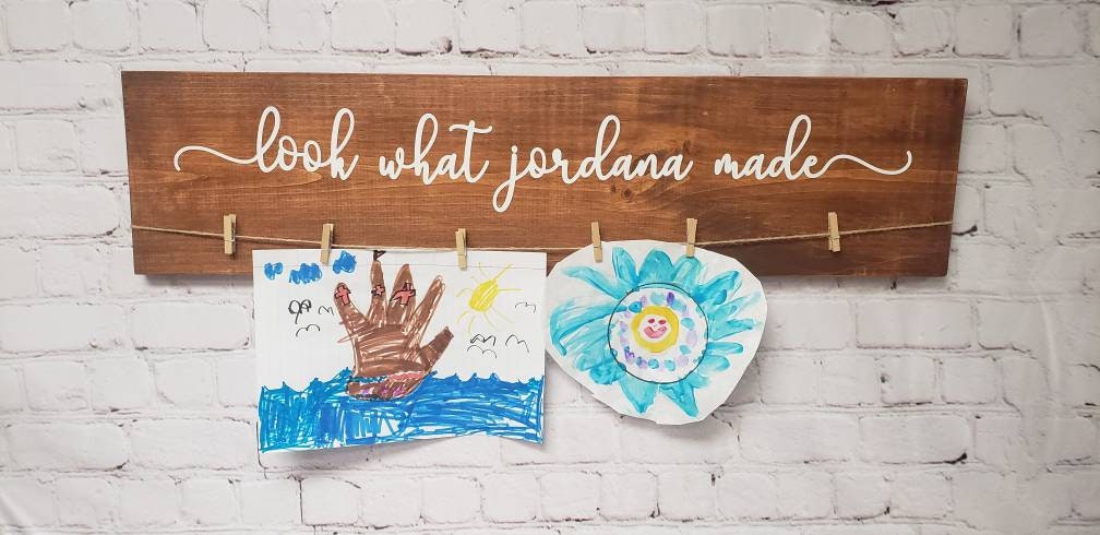 Personalized Artwork Display Wood Sign - Etsy