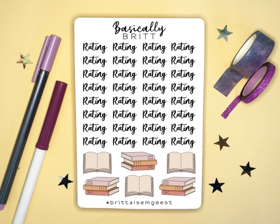 Word rating Stickersheet Bullet Journal - Etsy