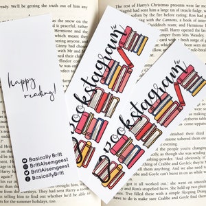 Bookstagram Bookmark Booktube, Books & Instagram Digital Art Bookish ...