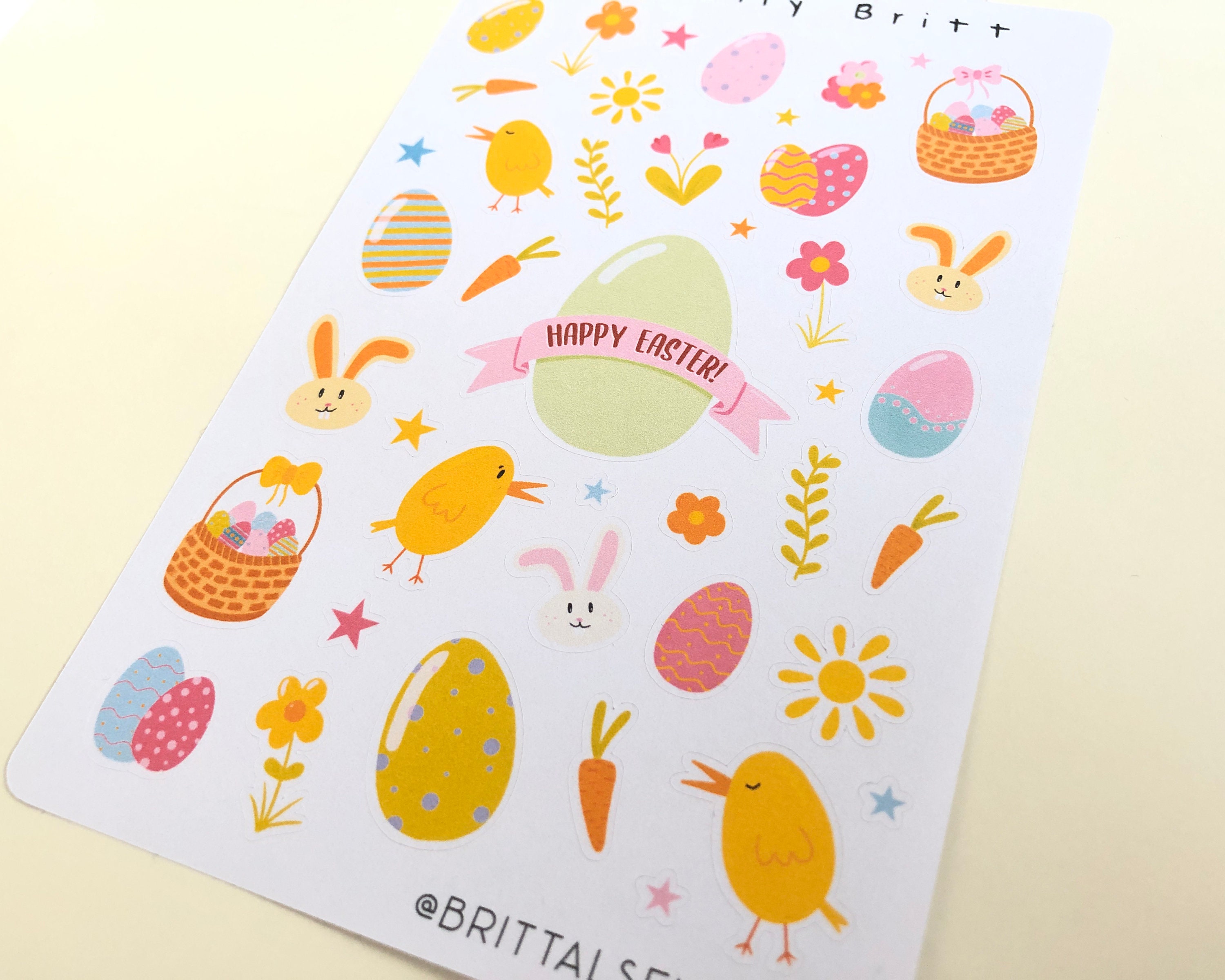 Matte-Kawaii-Easter Bunny-Cute Planner Stickers-Decorative Stickers for ...