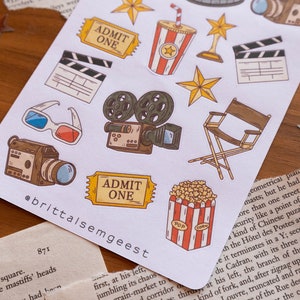 Movie Journal - Stickersheet - Bullet Journal Film Stickers, Cute BUJO ...