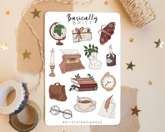 Dark Academia Stickersheet Bullet Journal Stickers Cute | Etsy