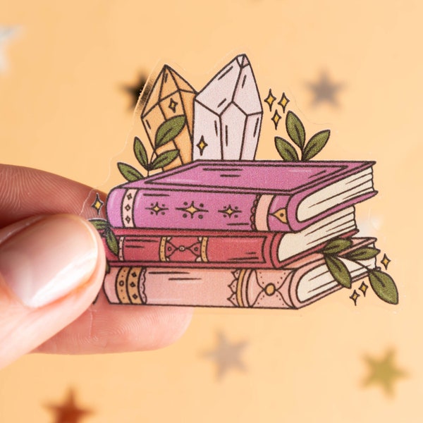 Book Sticker Transparent - Etsy