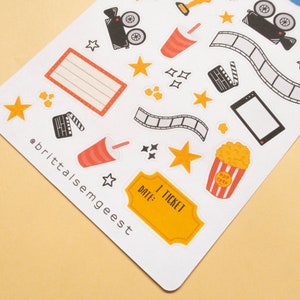 Sticker Sheet Movie Journal Bullet Journal Film Stickersheet, Cute BUJO ...